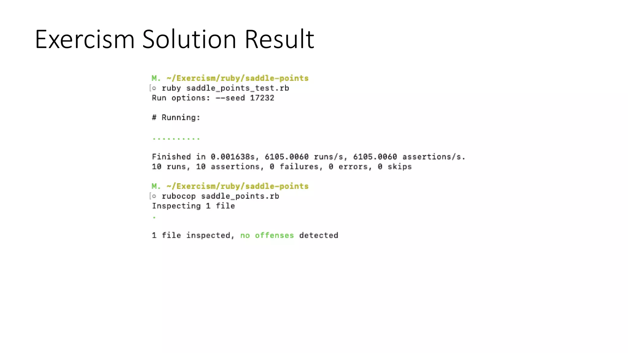 Exercism Challenge - Saddle Point | PPT