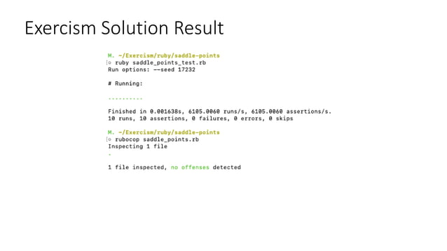 Exercism Challenge - Saddle Point | PPT