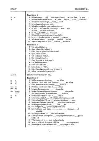 Exercitia capituli v - lingua latina per se illustrata | PDF | Education
