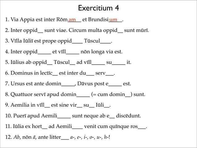 Exercitia Capituli VI | PDF