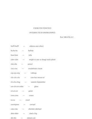 Exercitiifonetice | PDF