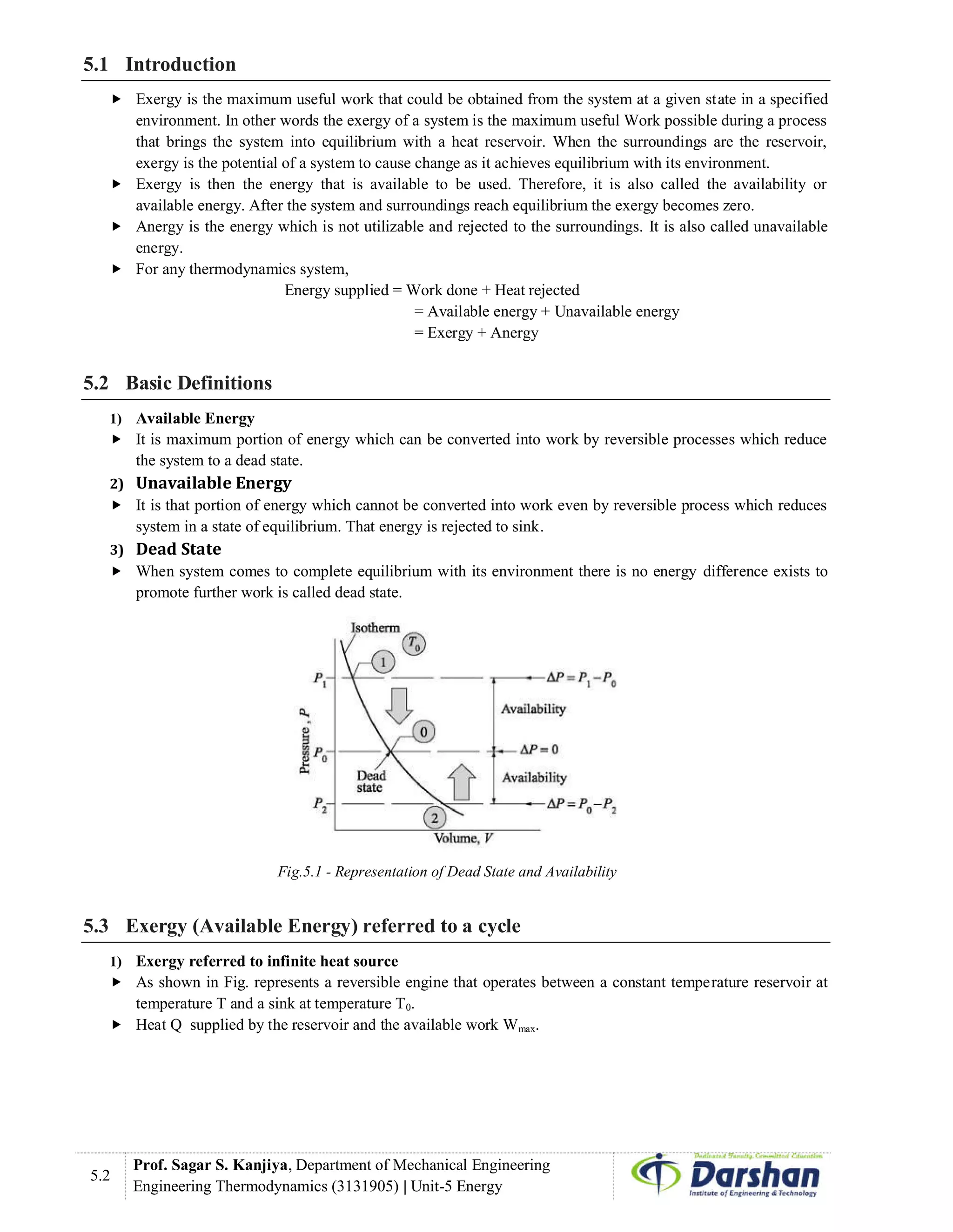 Exergy notes | PDF