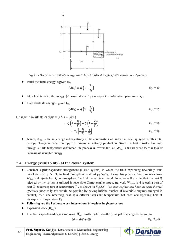 Exergy notes | PDF | Chemistry | Science