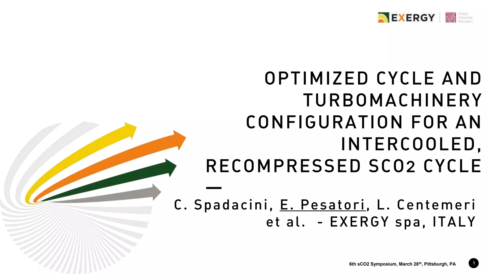 OPTIMIZED CYCLE AND TURBOMACHINERY CONFIGURATION FOR AN INTERCOOLED ...