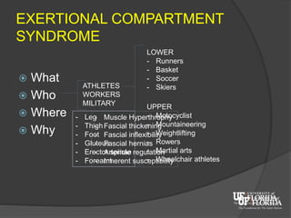 Chronic Exertional Compartment Syndrome (University of Florida) | PPTX