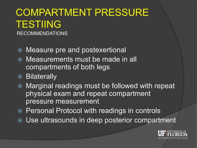 Chronic Exertional Compartment Syndrome (University of Florida) | PPTX