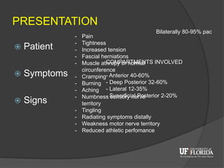 Chronic Exertional Compartment Syndrome (University of Florida) | PPTX