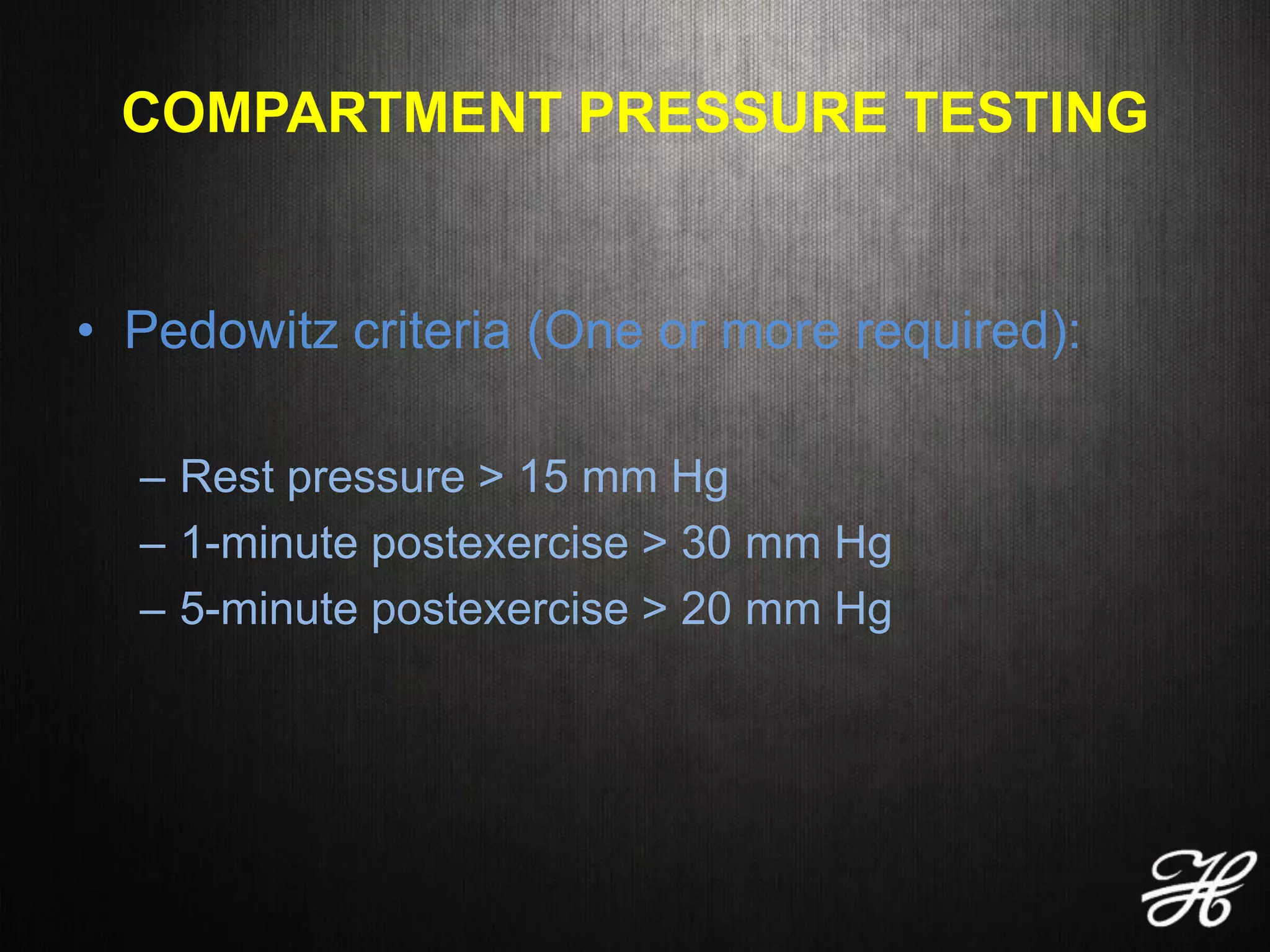 Chronic Exertional Compartment Syndrome (Henry Ford Health System) | PPTX | Death, Injury, or ...