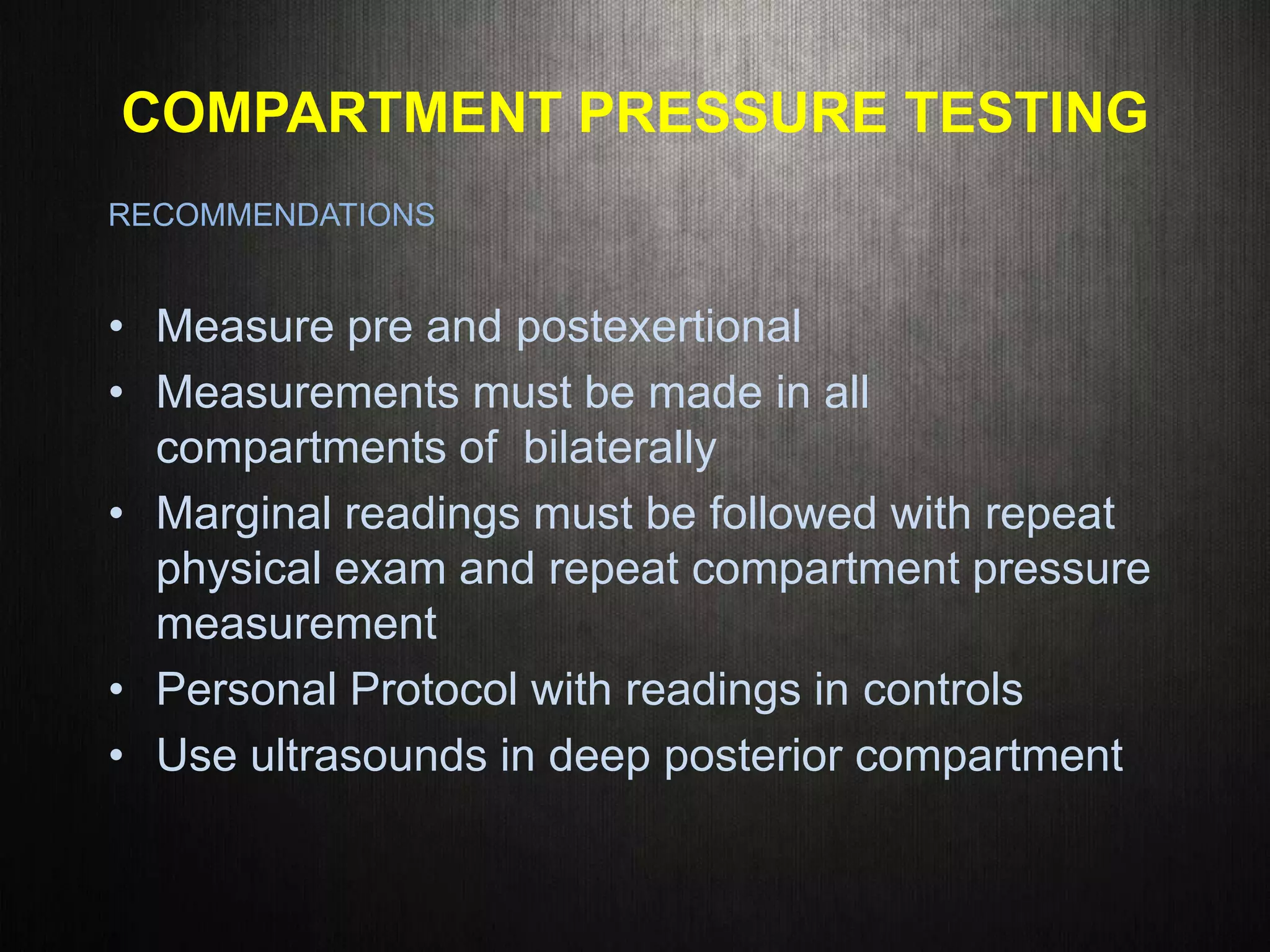 Chronic Exertional Compartment Syndrome (Henry Ford Health System) | PPTX | Death, Injury, or ...