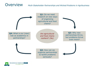 Wicked Problems and Multi-Stakeholder Partnerships | PPTX