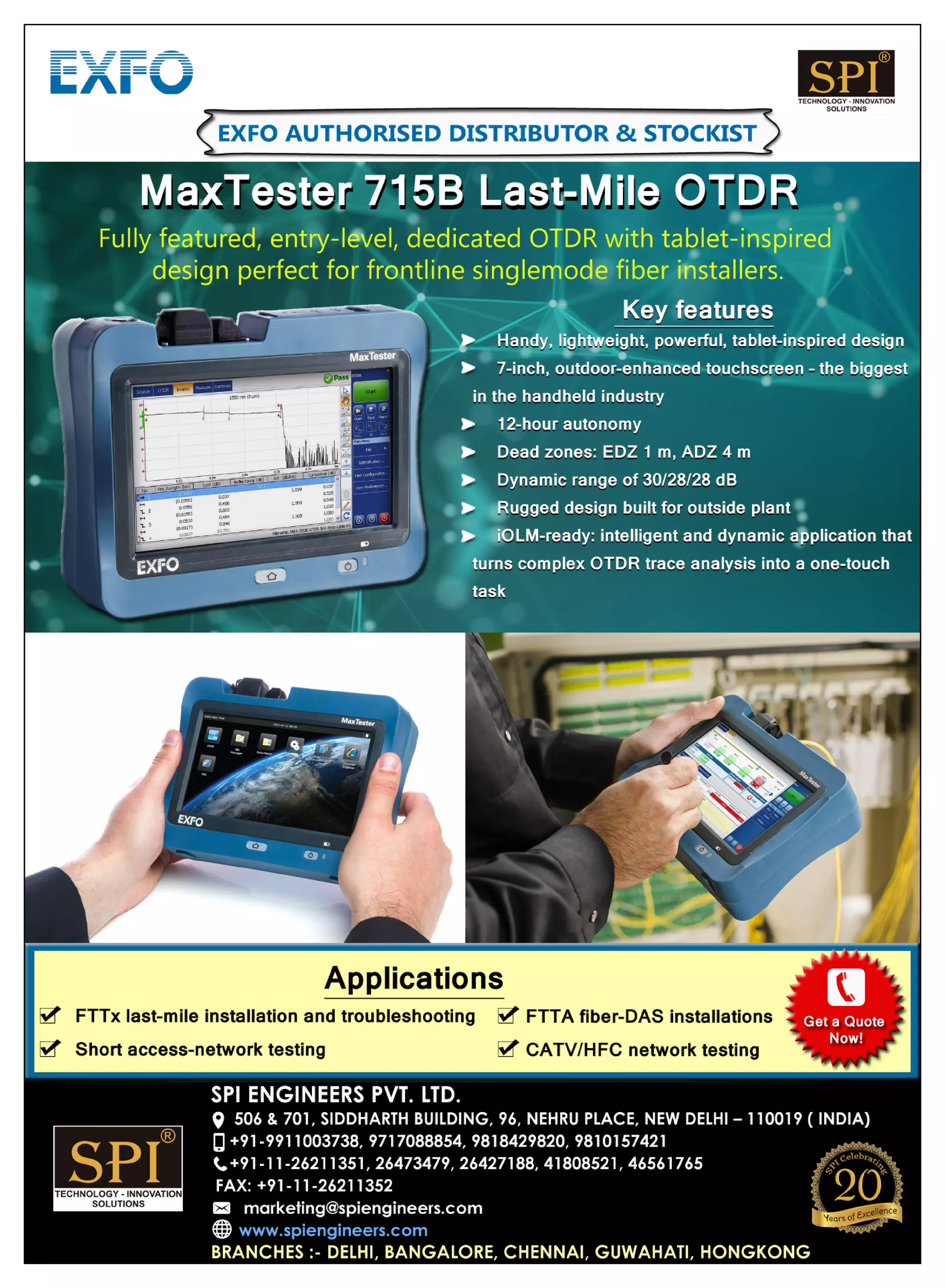 EXFO Maxtester 715B OTDR | PDF | Computer Software and Applications ...
