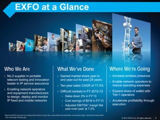 EXFO at BMO Conference Dec13 | PDF