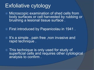 Exfoliative cytology | PPTX