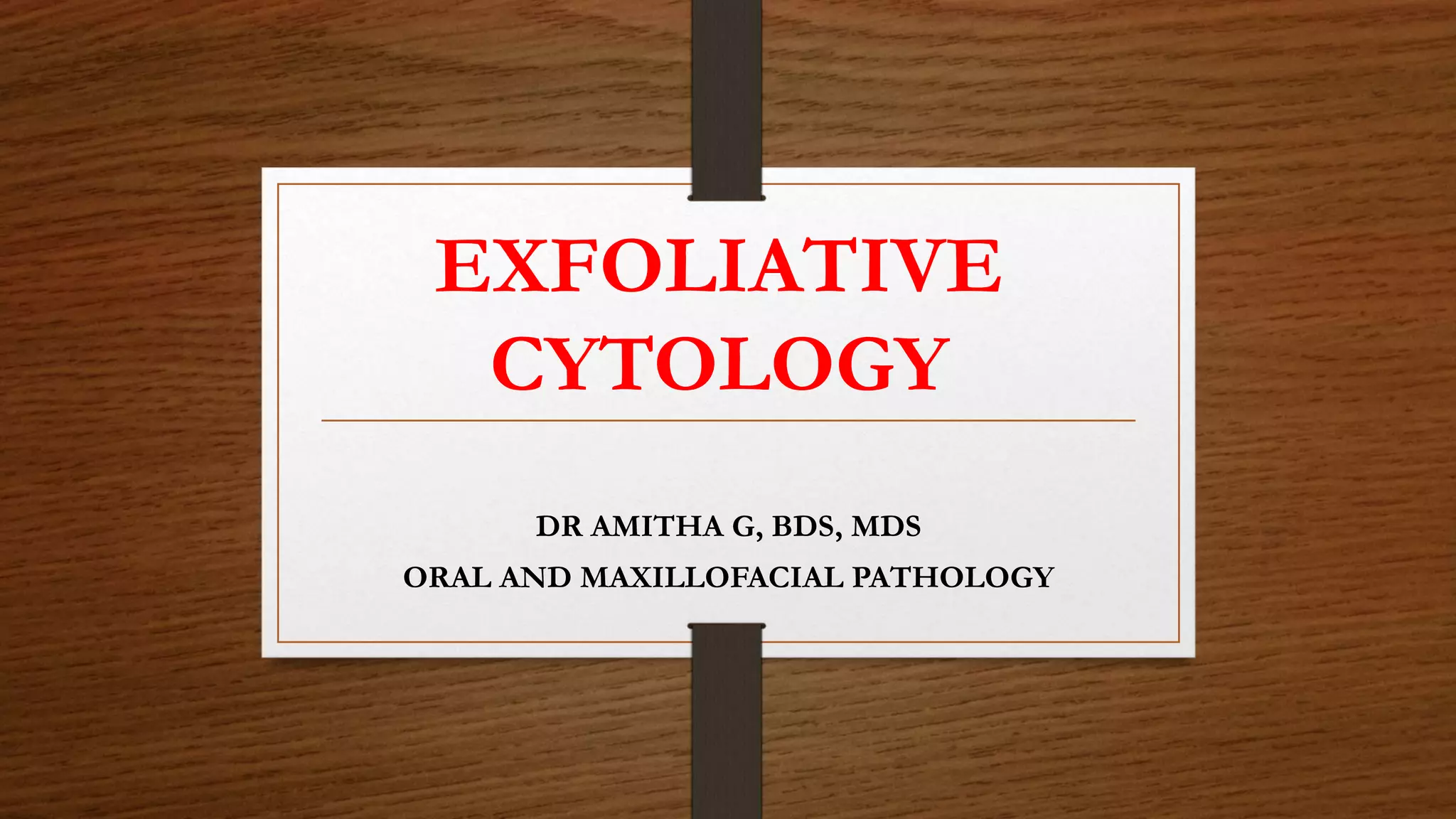 Exfoliative Cytology | PPTX