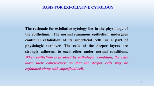 Exfoliative cytology | PPTX