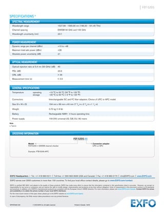 THE EXFO FOT-5205 DWDM channel checker | PDF