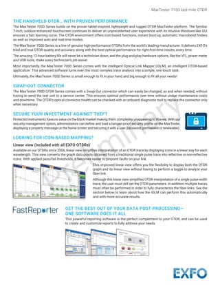 EXFO Maxtester 715D Single-mode Handheld OTDR – INVAS Technologies | PDF