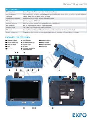EXFO Maxtester 715D Single-mode Handheld OTDR – INVAS Technologies | PDF