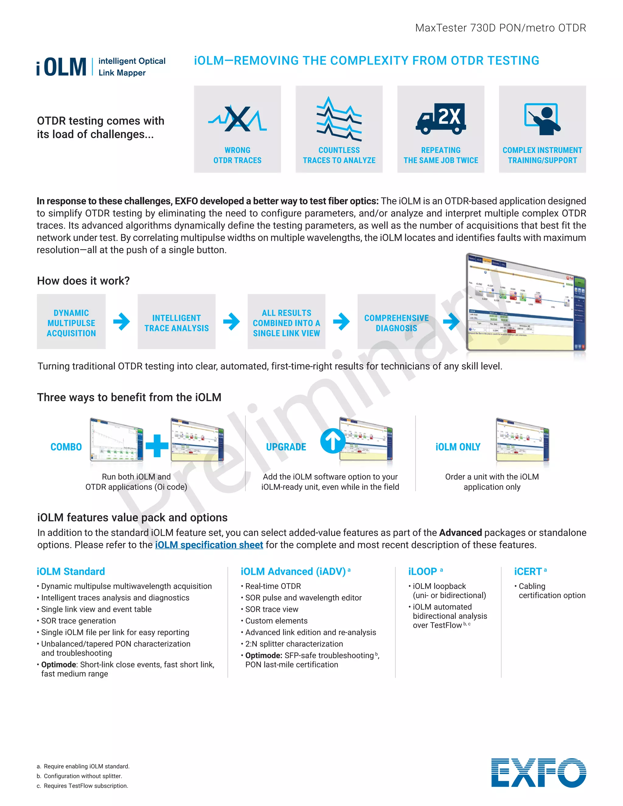 MaxTester 730D - PON/metro OTDR – INVAS Technologies | PDF