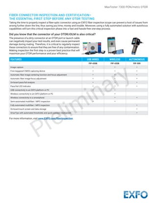 MaxTester 730D - PON/metro OTDR – INVAS Technologies | PDF
