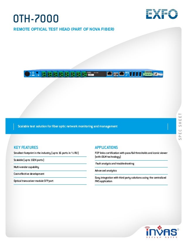 exfo oth 7000 flyer | exfo oth 7000 | exfo oth 7000 price | exfo nova ...
