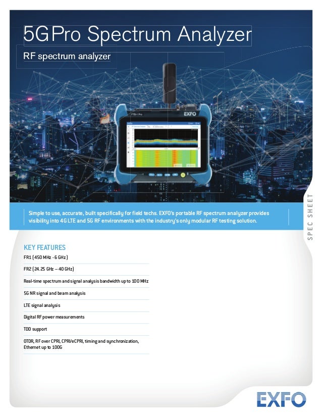 EXFO 5G Pro Spectrum Analyzer | PDF