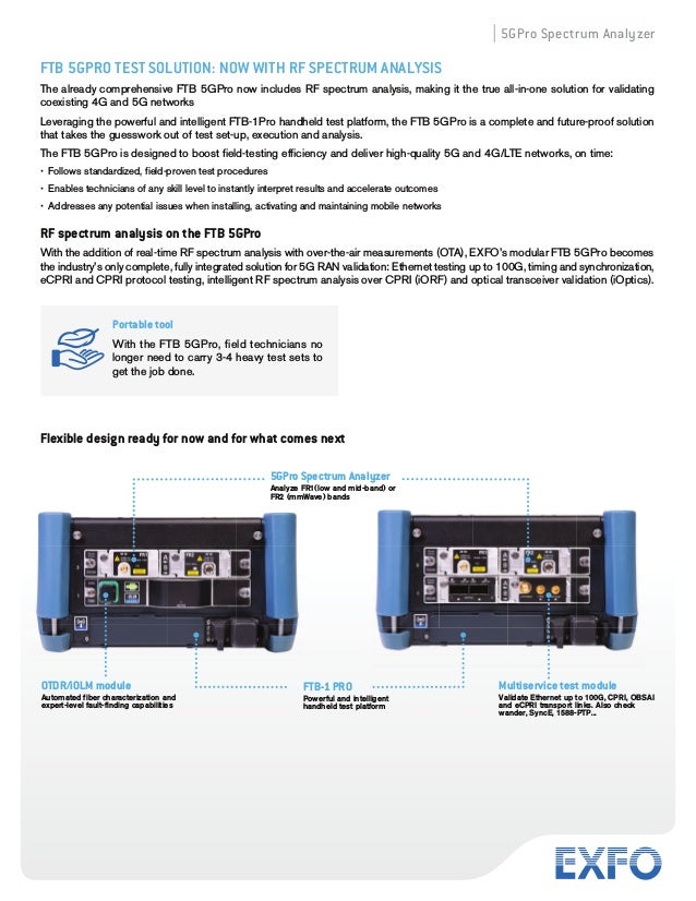 EXFO 5G Pro Spectrum Analyzer | PDF