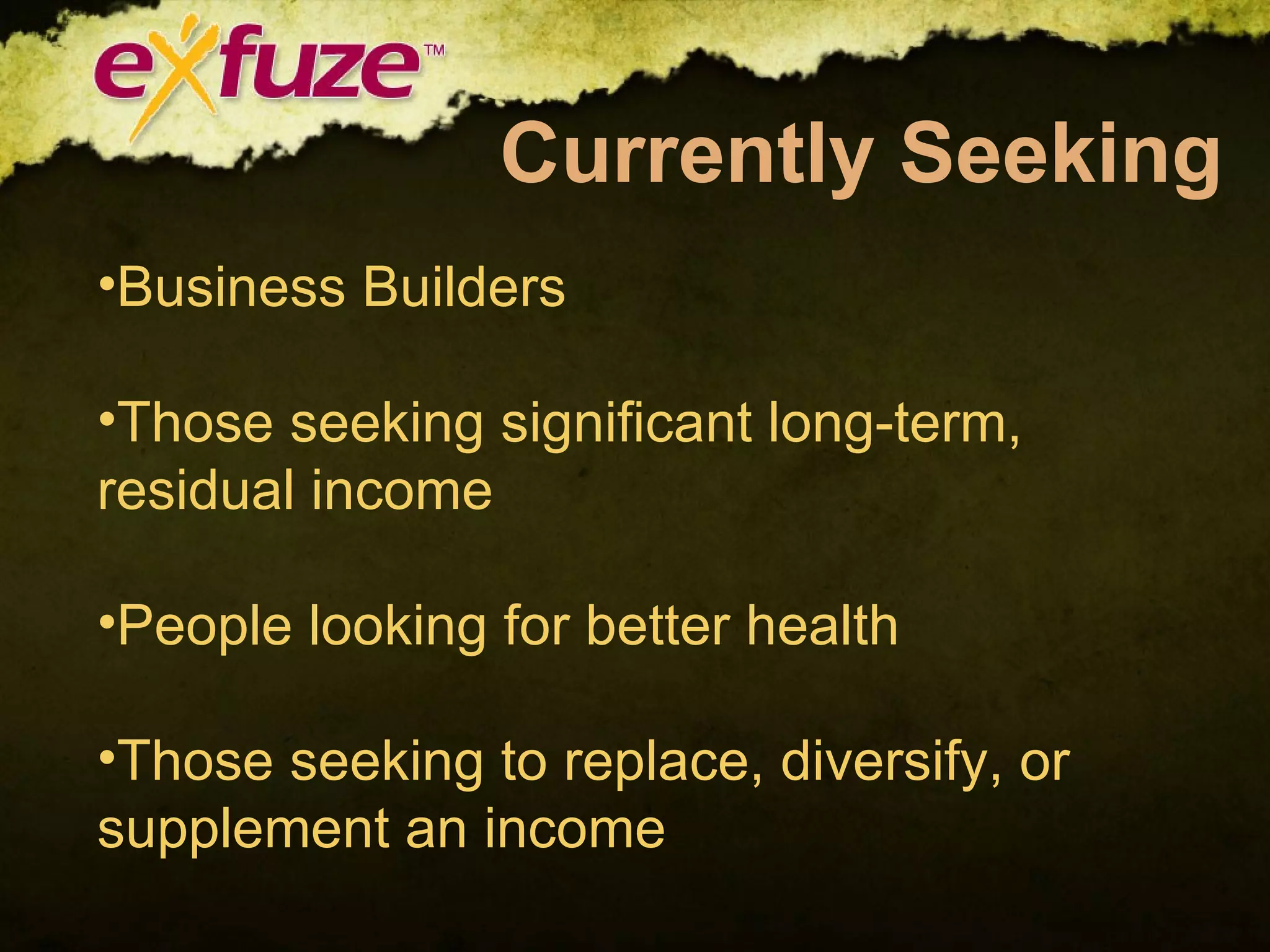 E Xfuze Opportunity Presentation | PPT