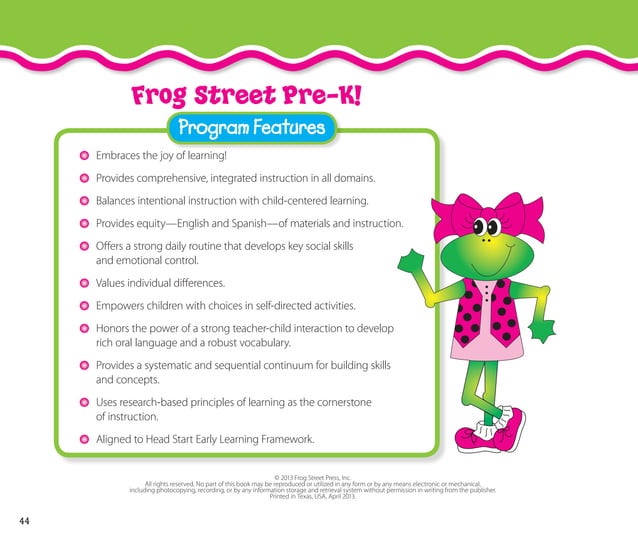 Frog Street Pre-K Curriculum Tour Guide | PPT