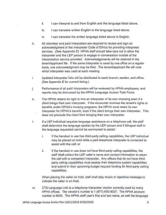 Hawaii Public Housing Authority Language Access Plan | PDF