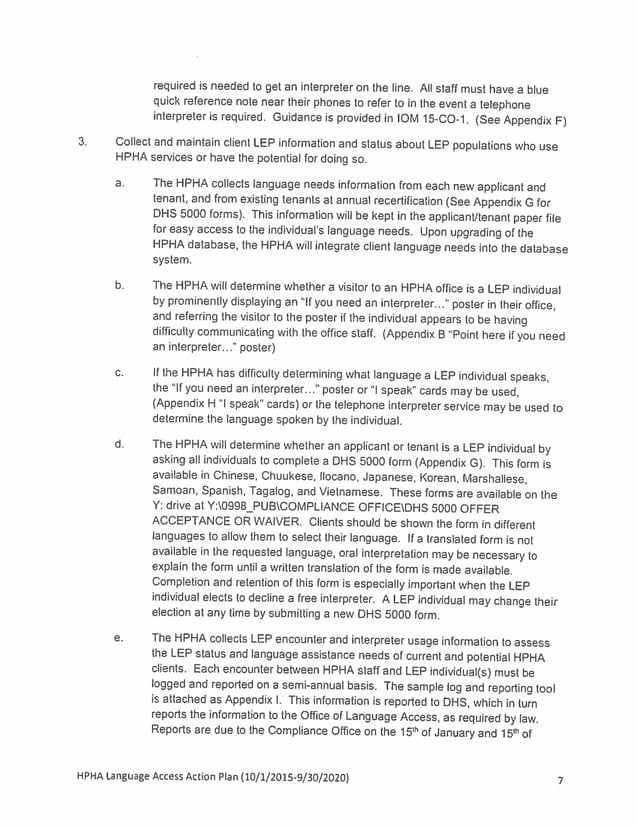 Hawaii Public Housing Authority Language Access Plan | PDF