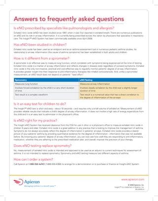 Asthma and Exhaled Nitric Oxide (eNO) - A Simple, New Breath Test to ...