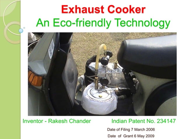 Exhaust Cooker Eco Friendly Technology | PPTX