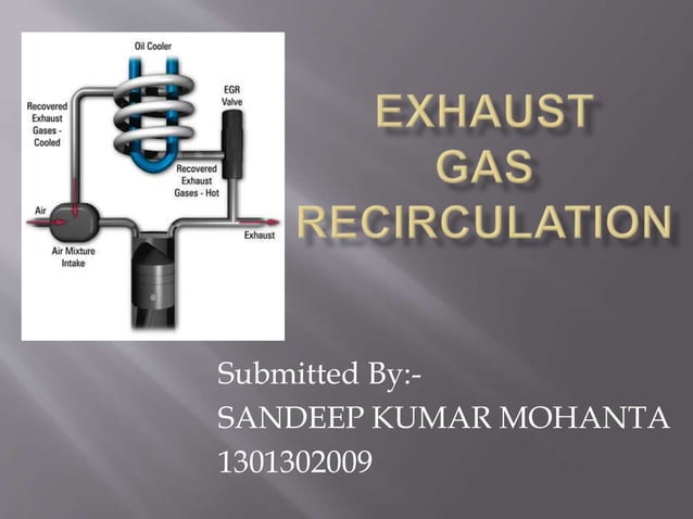 Exhaust gas recirculation | PPTX | Indoor Environmental Quality | Home ...