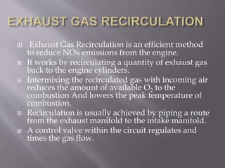 Exhaust gas recirculation | PPTX