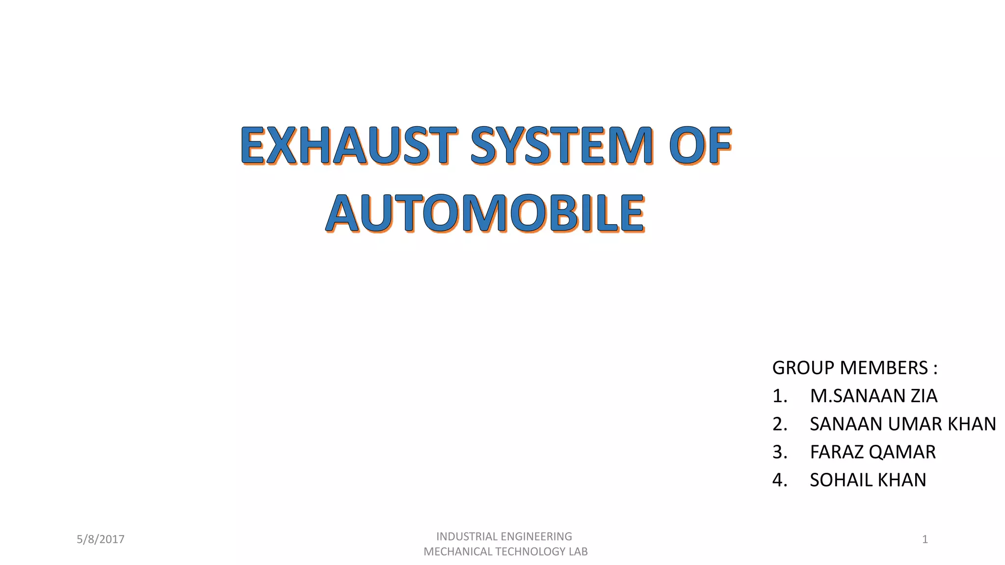 Exhaust system | PPTX