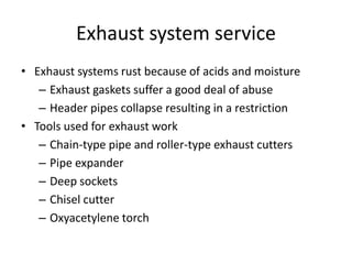 Exhaust system of an engine | PPT
