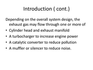 Exhaust system of an engine | PPT