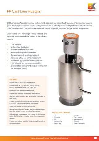 EXHEAT - Hazardous Area Process Heaters (Zone 1 & Zone 2) - Brochure | PDF