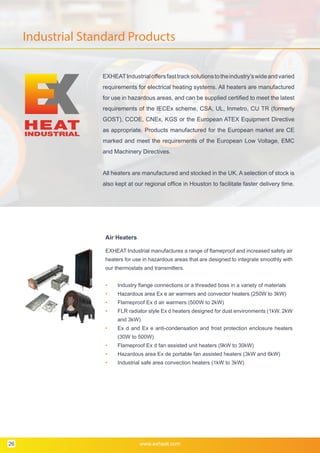 EXHEAT - Hazardous Area Process Heaters (Zone 1 & Zone 2) - Brochure | PDF