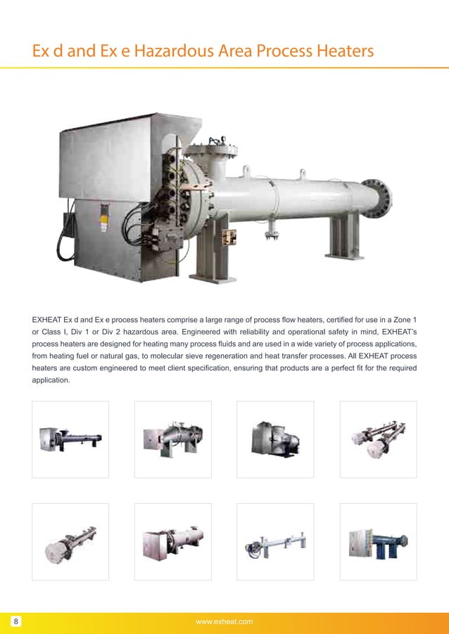 EXHEAT - Hazardous Area Process Heaters (Zone 1 & Zone 2) - Brochure | PDF