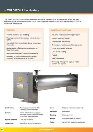 Exheat Flameproof Hazardous Area Industrial Immersion Heaters, Zone 1 ...