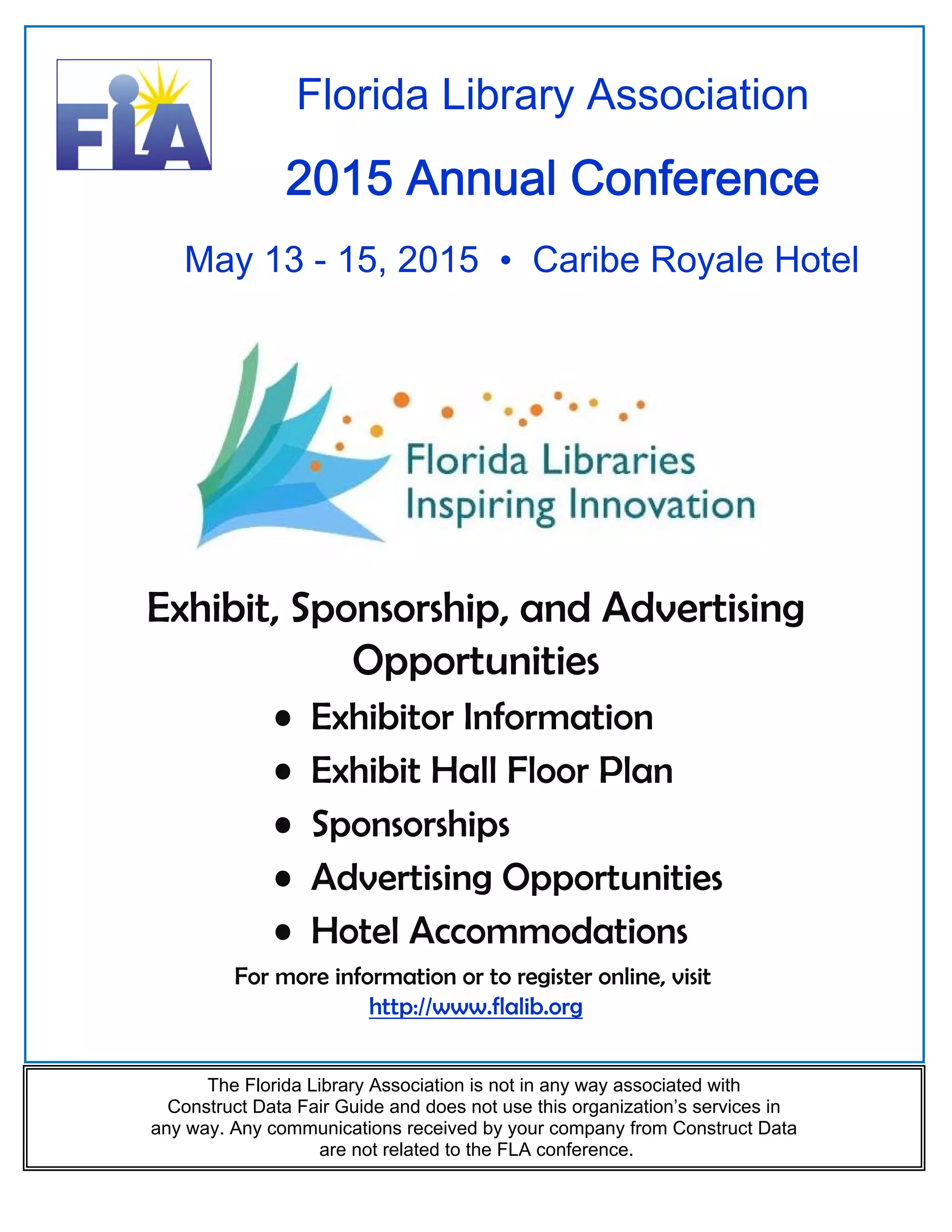 Florida Library Association - 2015 Annual Conference - Exhibit ...
