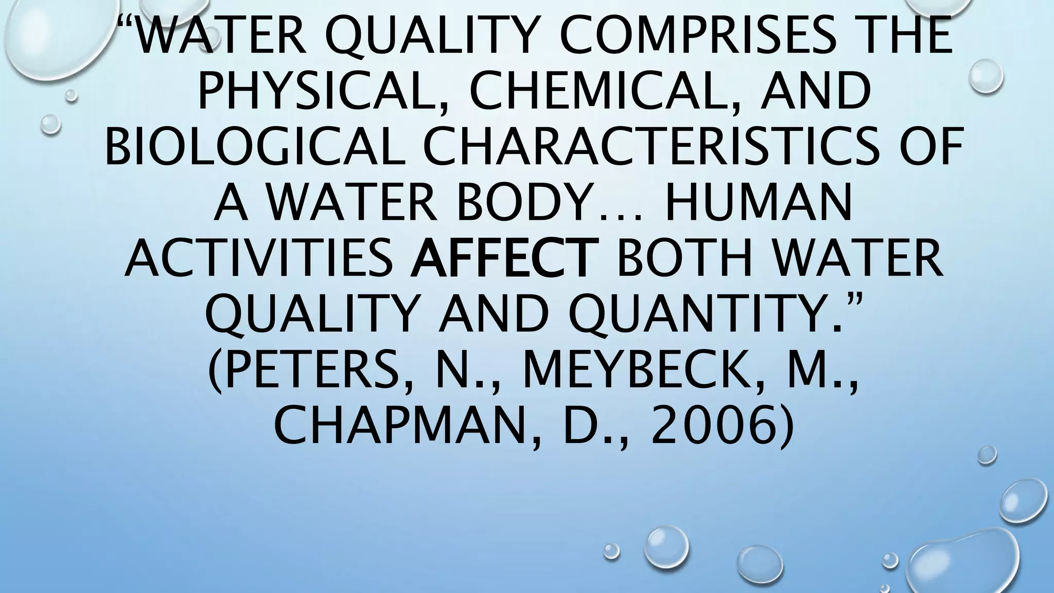 Exhibit 3 Earth Science: Effects of Human Activities to the Water ...