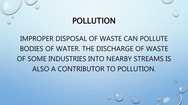 Exhibit 3 Earth Science: Effects of Human Activities to the Water ...