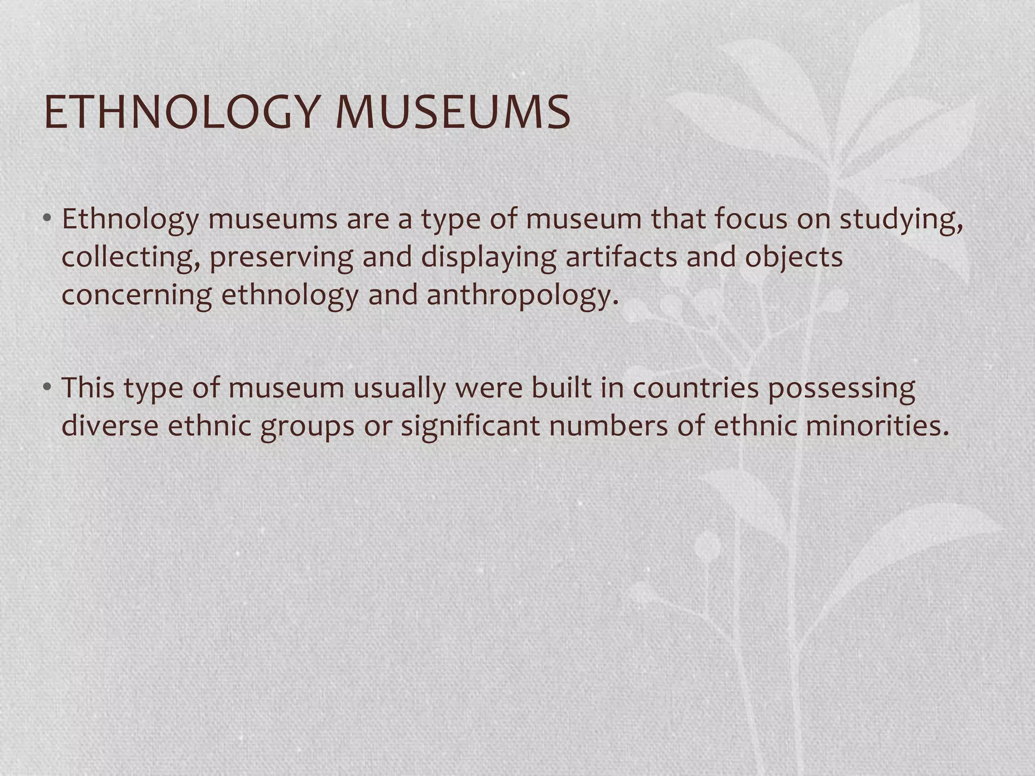 EXHIBITS AND MUSEUMS | PPTX