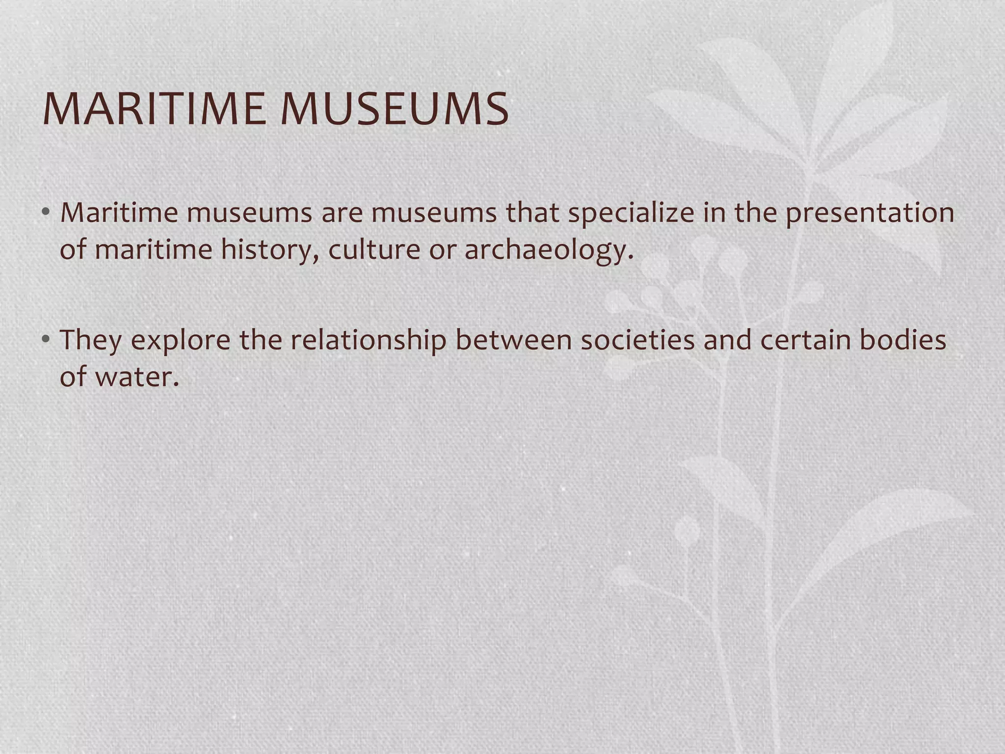 EXHIBITS AND MUSEUMS | PPTX