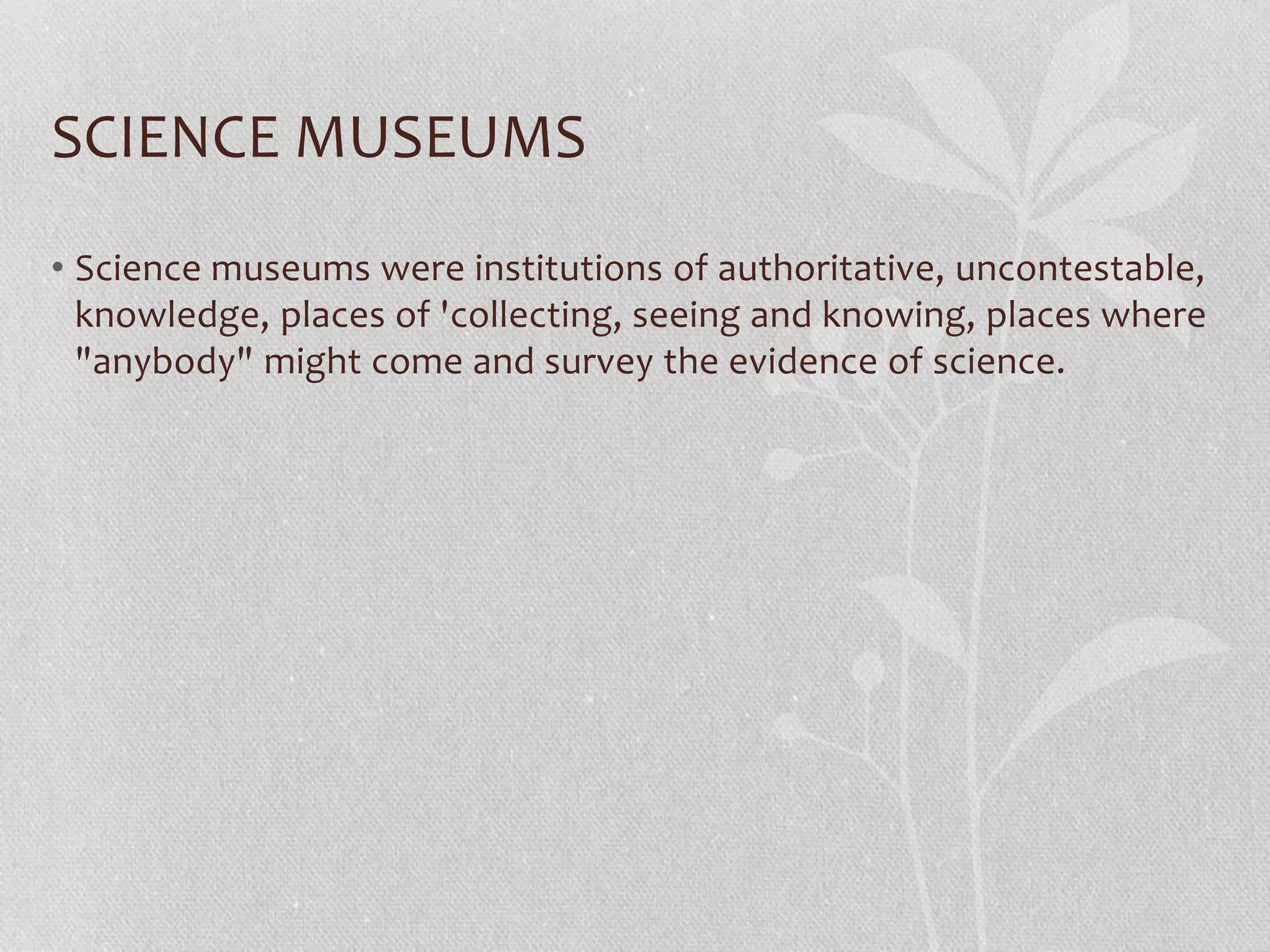 EXHIBITS AND MUSEUMS | PPTX