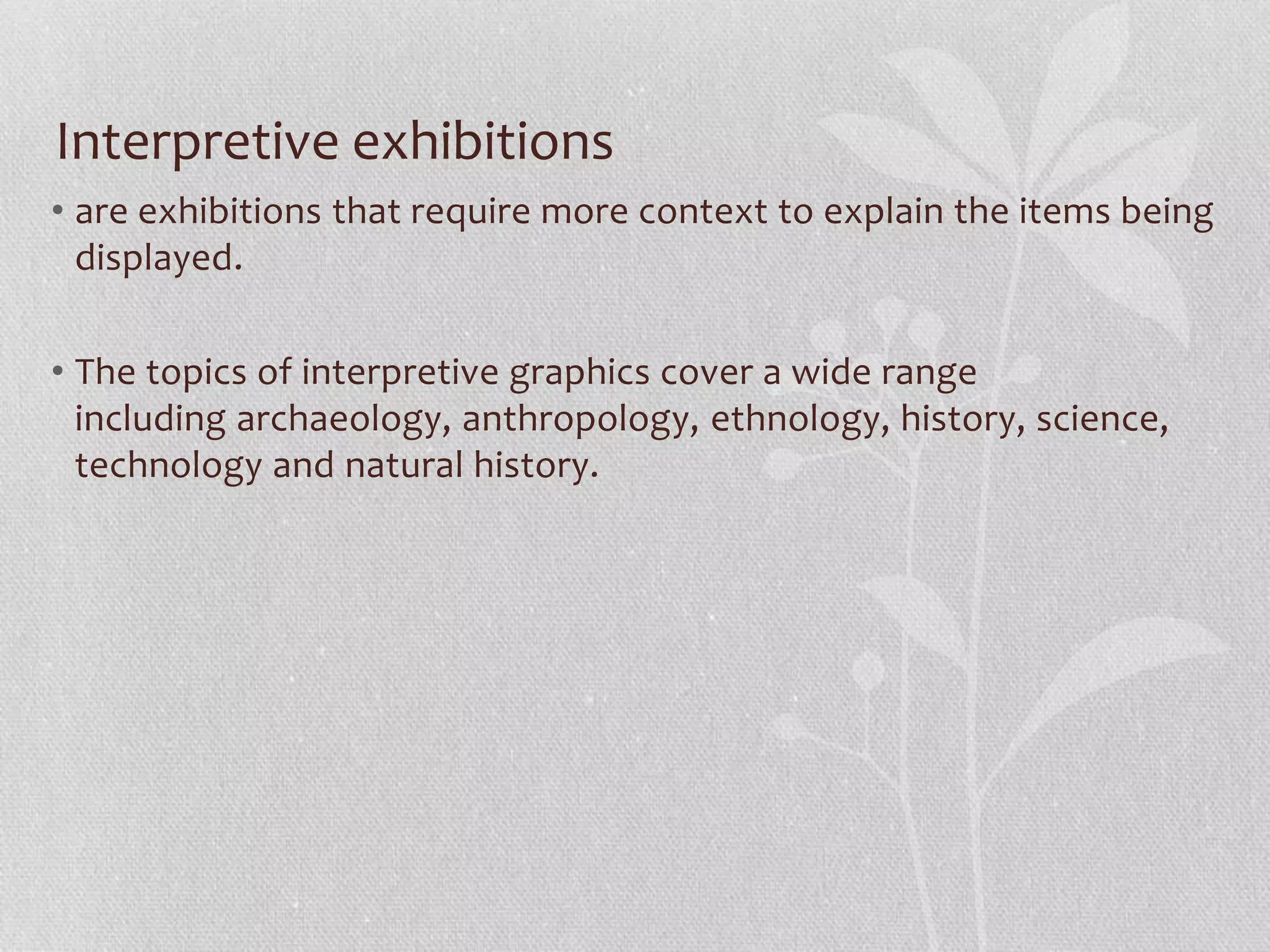 EXHIBITS AND MUSEUMS | PPTX