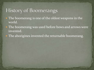 Evan's Exhibition-How to throw a boomerang | PPT